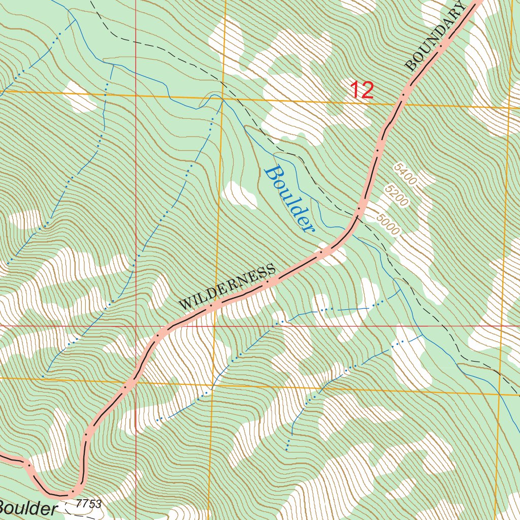 Boulder Peak, MT FSTopo Legacy Map by US Forest Service - Topo | Avenza ...