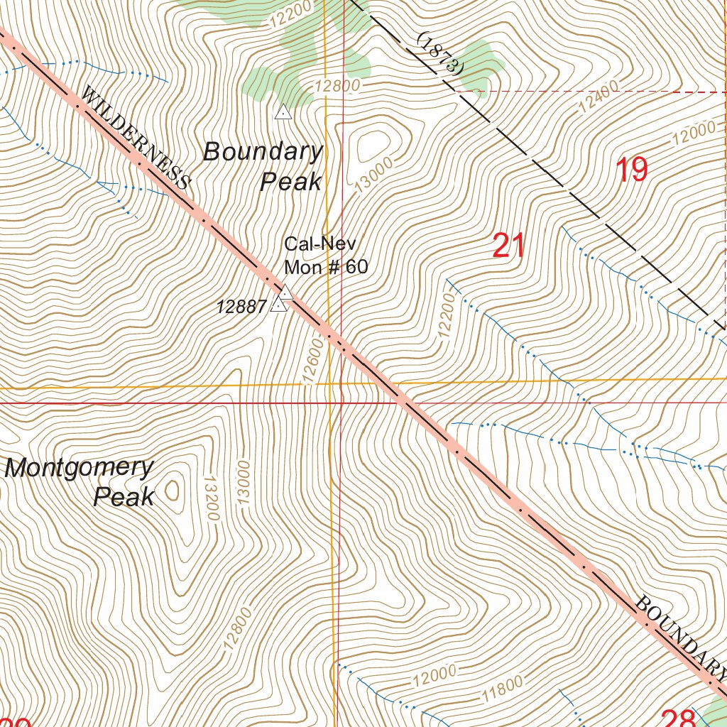 Boundary Peak, NV - CA FSTopo Legacy Map by US Forest Service - Topo ...