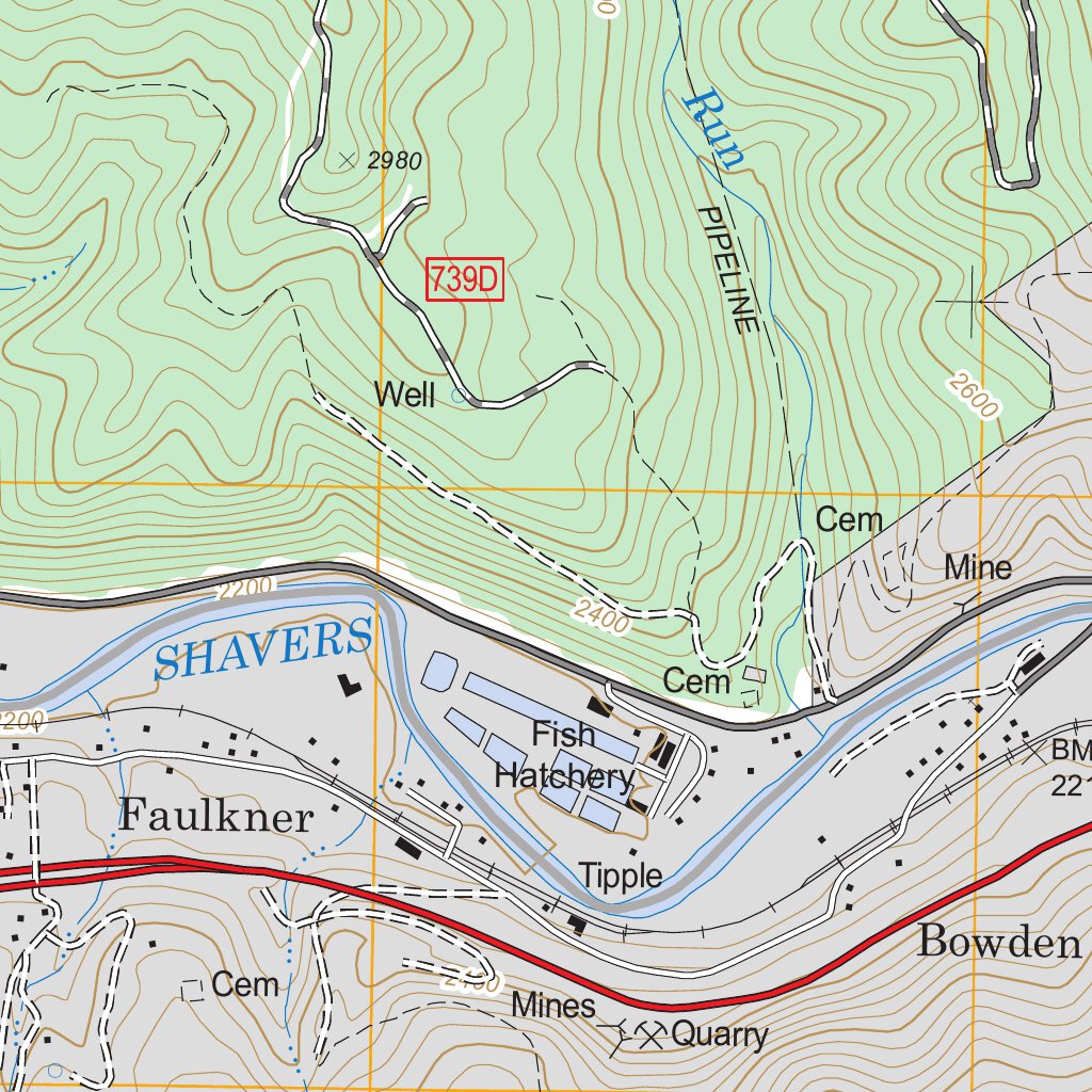 Bowden, WV FSTopo Legacy Map by US Forest Service - Topo | Avenza Maps
