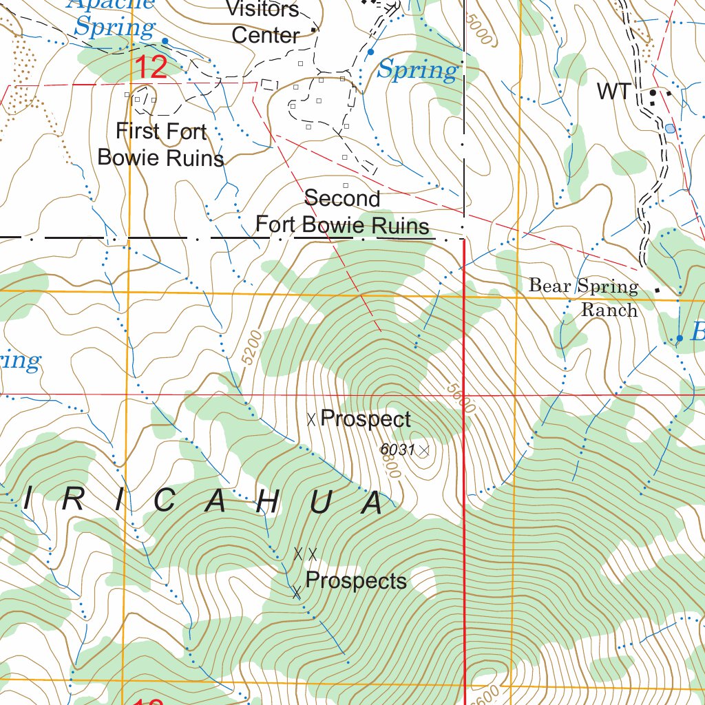 Bowie Mountain North, AZ FSTopo Legacy Map by US Forest Service - Topo ...
