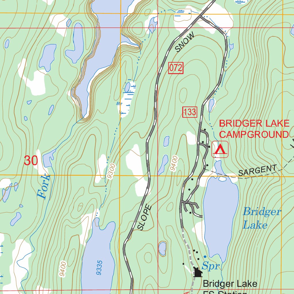 Bridger Lake, UT - WY FSTopo Legacy Map by US Forest Service - Topo ...