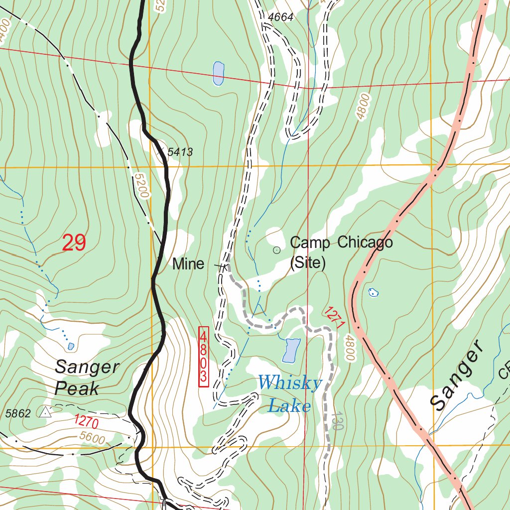 Broken Rib Mountain, CA - OR FSTopo Legacy Map by US Forest Service ...