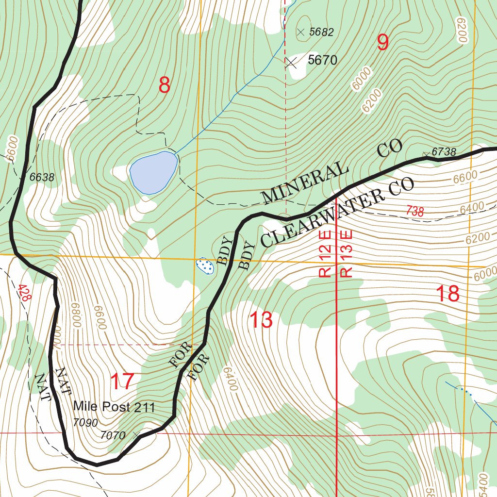 Bruin Hill, ID - MT FSTopo Legacy Map by US Forest Service - Topo ...