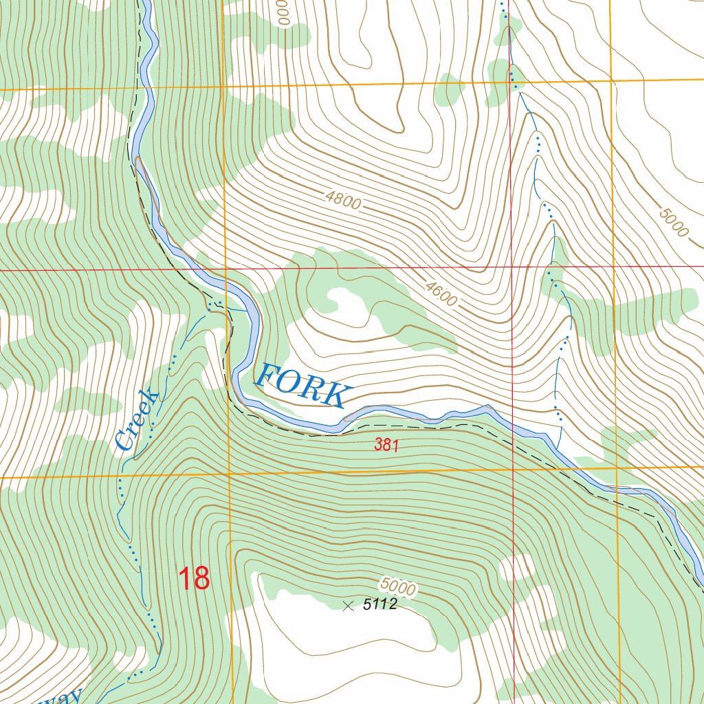 Buck Trough Spring, OR FSTopo Legacy Map by US Forest Service - Topo ...