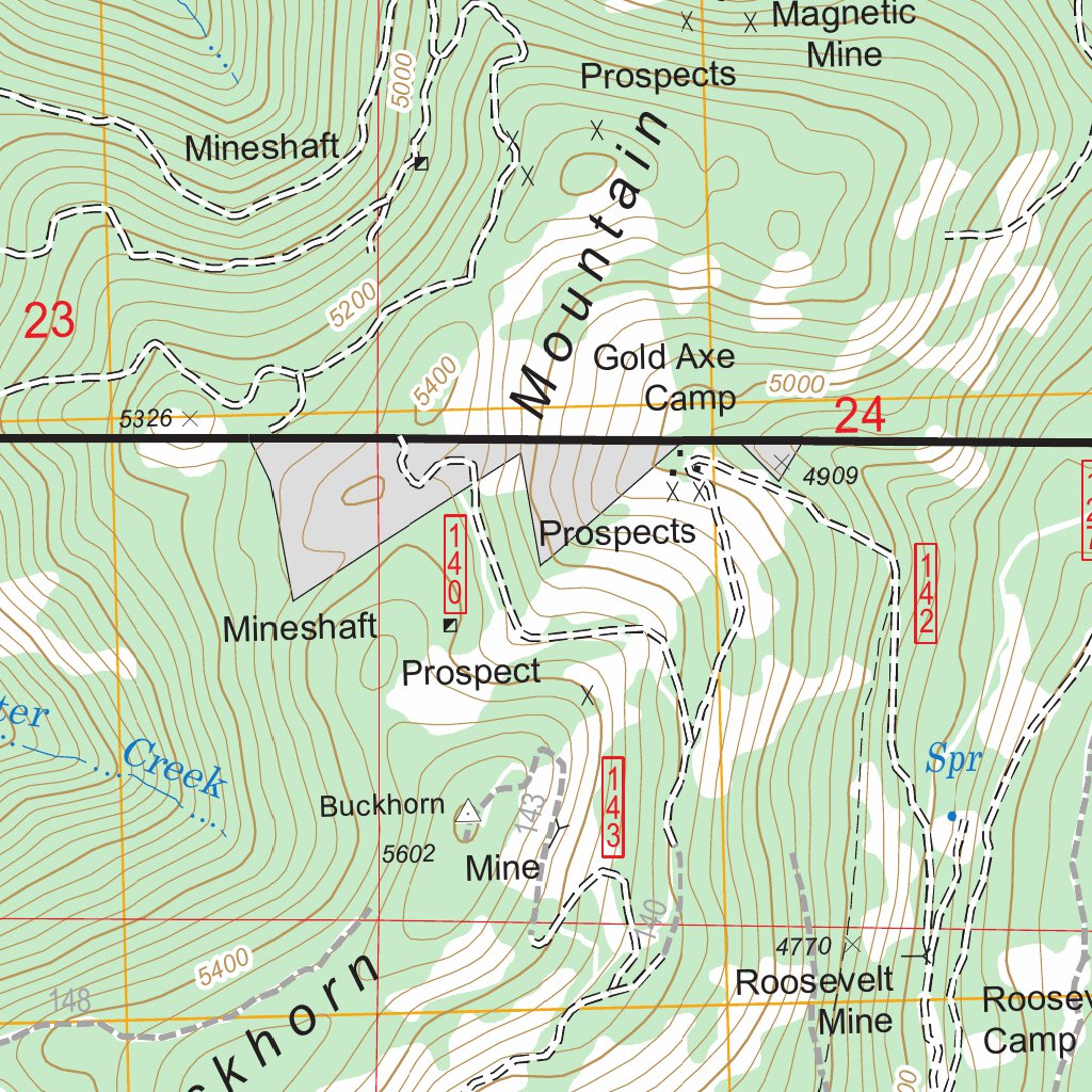 Buckhorn Mountain, WA FSTopo Legacy Map by US Forest Service - Topo ...