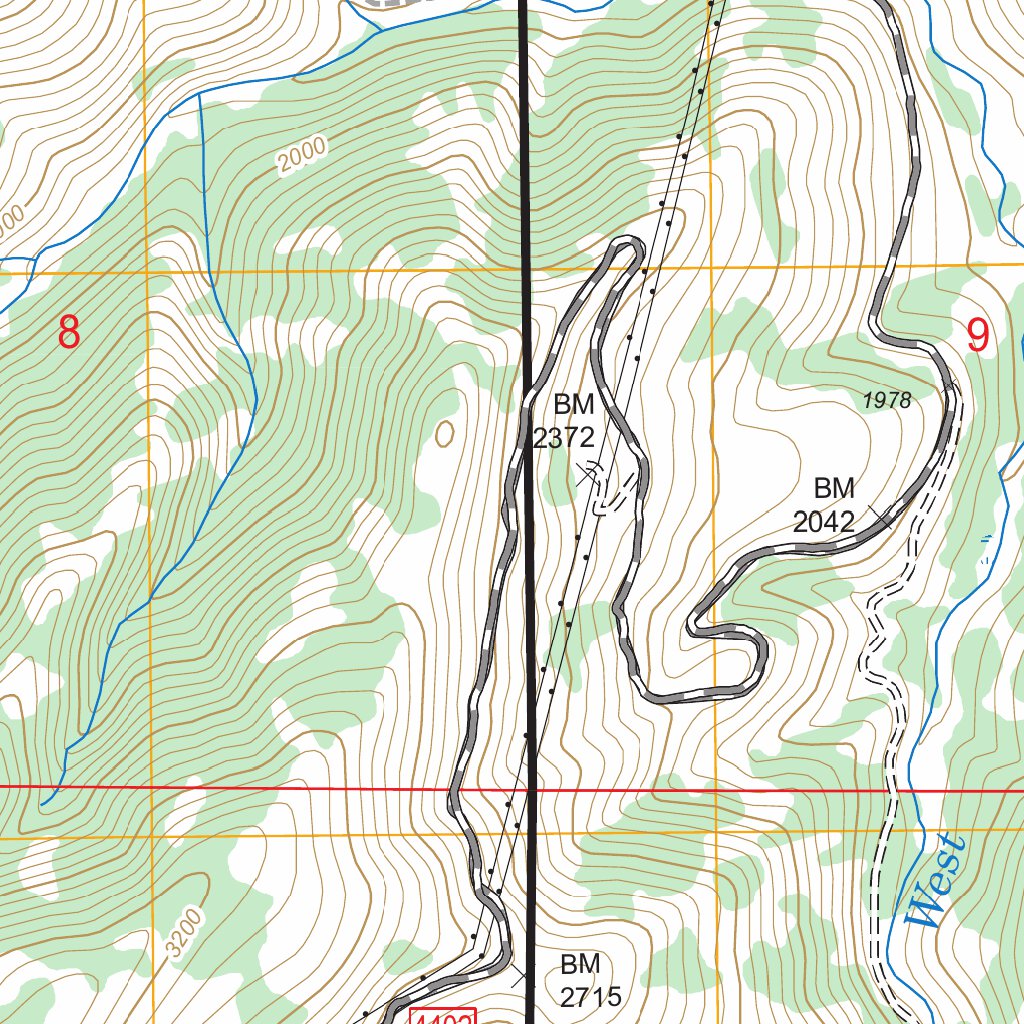 Buckskin Peak, OR FSTopo Legacy Map by US Forest Service - Topo ...