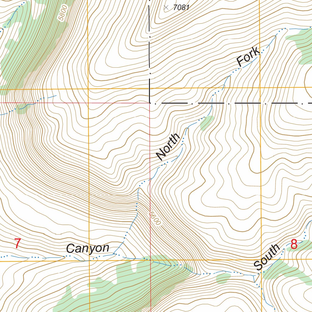 Bug Scuffle Canyon, NM FSTopo Legacy Map by US Forest Service - Topo ...