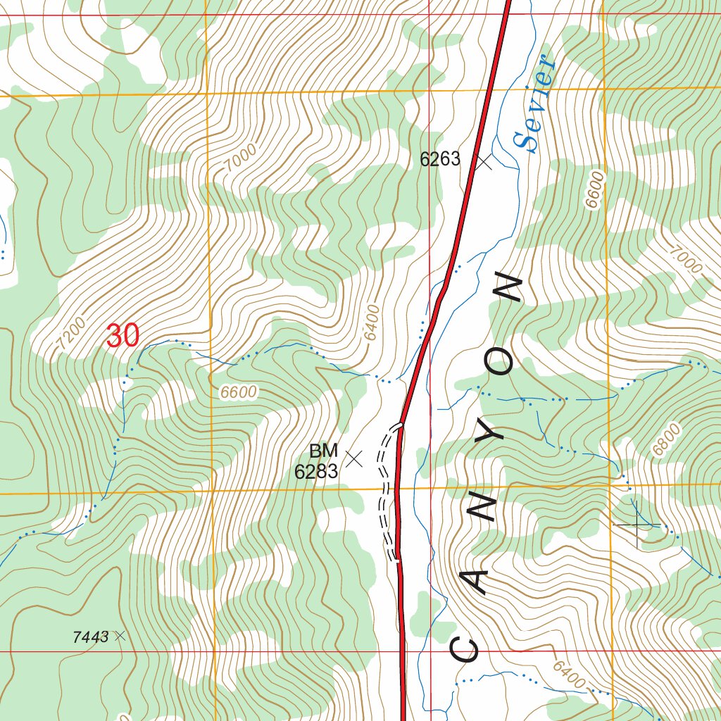 Bull Rush Peak, UT FSTopo Legacy Map by US Forest Service - Topo ...