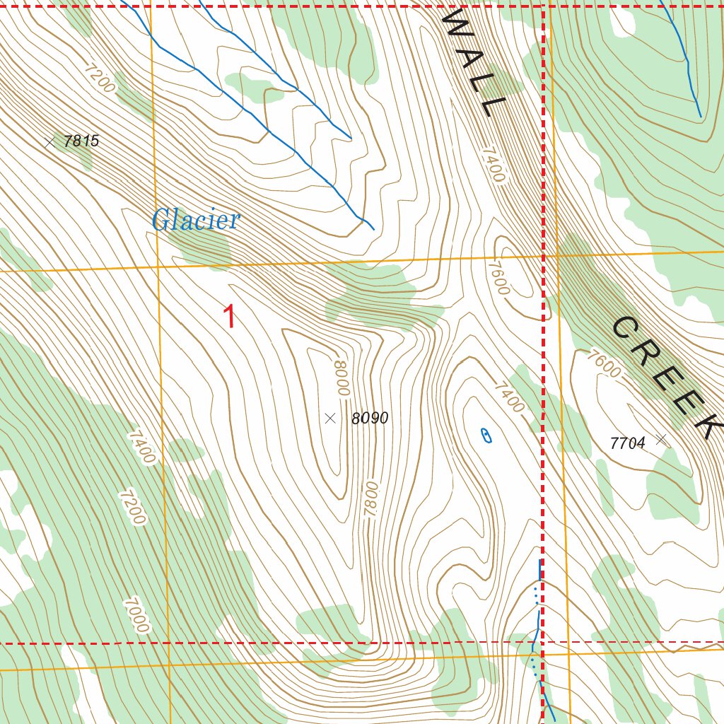 Bungalow Mountain, MT FSTopo Legacy Map by US Forest Service - Topo ...