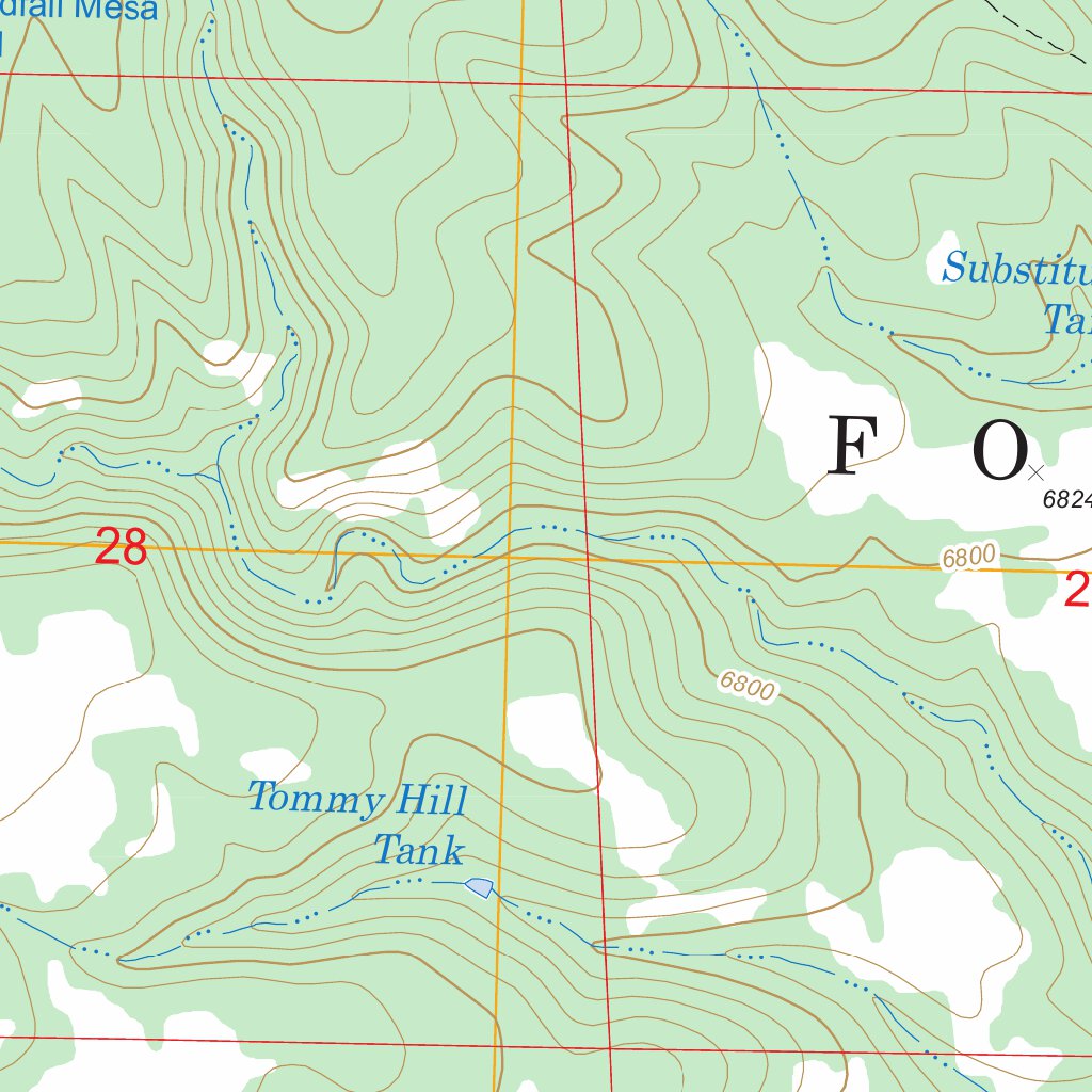 Burnt Corral Canyon, NM FSTopo Legacy Map by US Forest Service - Topo ...