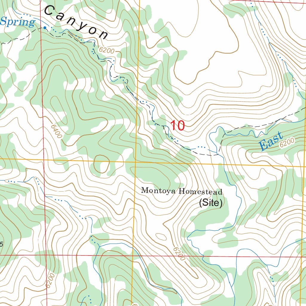Burnt Corral Canyon, NM FSTopo Legacy Map by US Forest Service - Topo ...