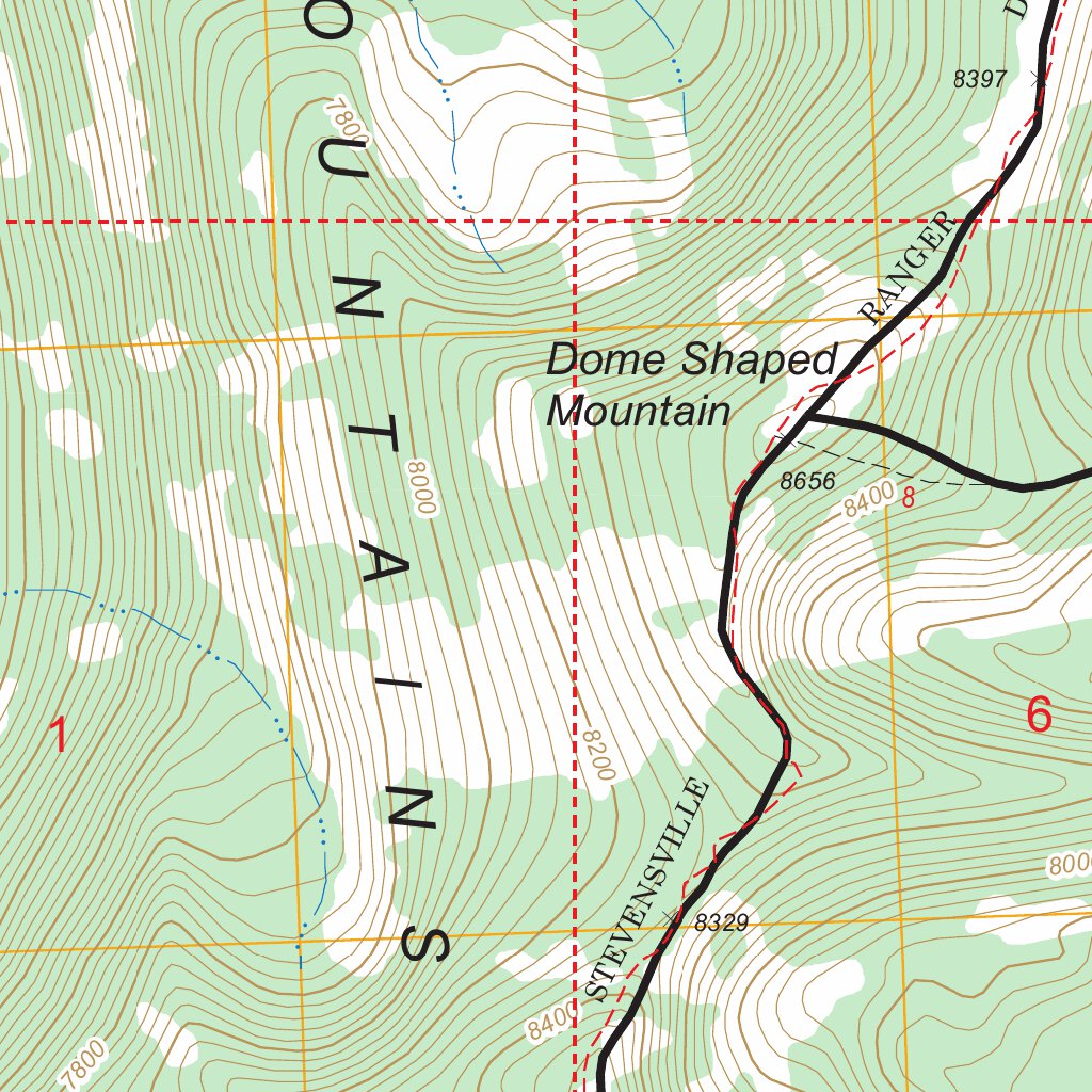 Burnt Fork Lake, MT FSTopo Legacy Map by US Forest Service - Topo ...