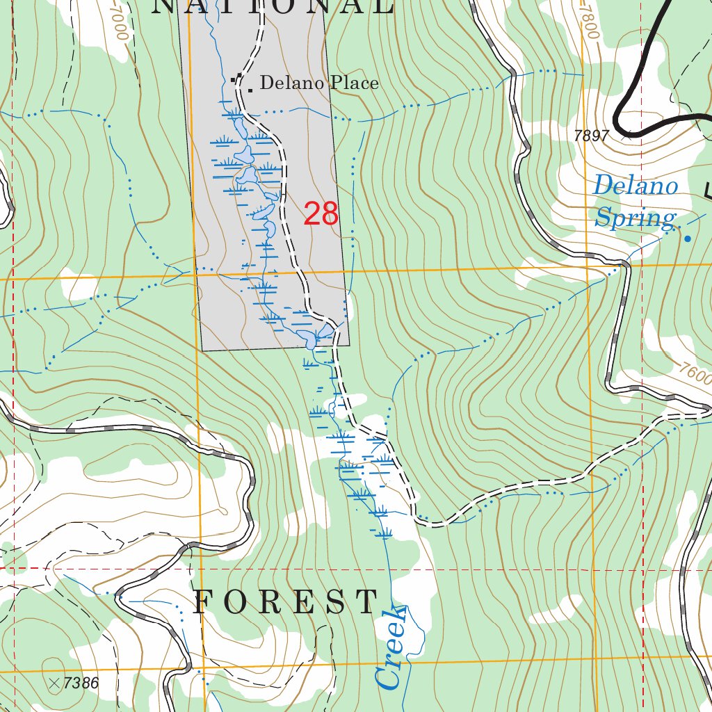 Burnt Mountain, MT FSTopo Legacy Map by US Forest Service - Topo ...