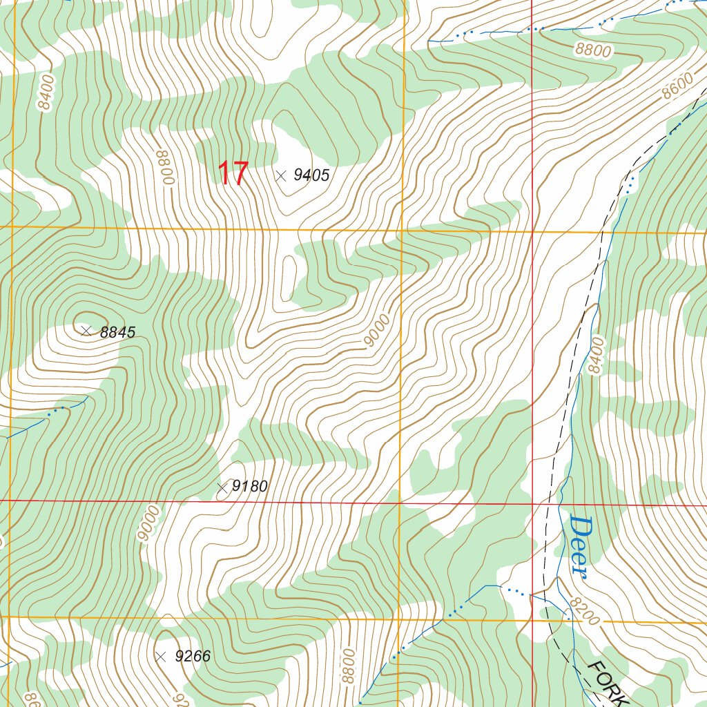 Burnt Mountain, WY FSTopo Legacy Map by US Forest Service - Topo ...