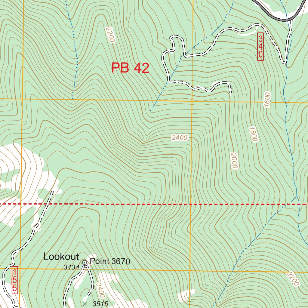 Burnt Peak, WA FSTopo Legacy Map by US Forest Service - Topo | Avenza Maps