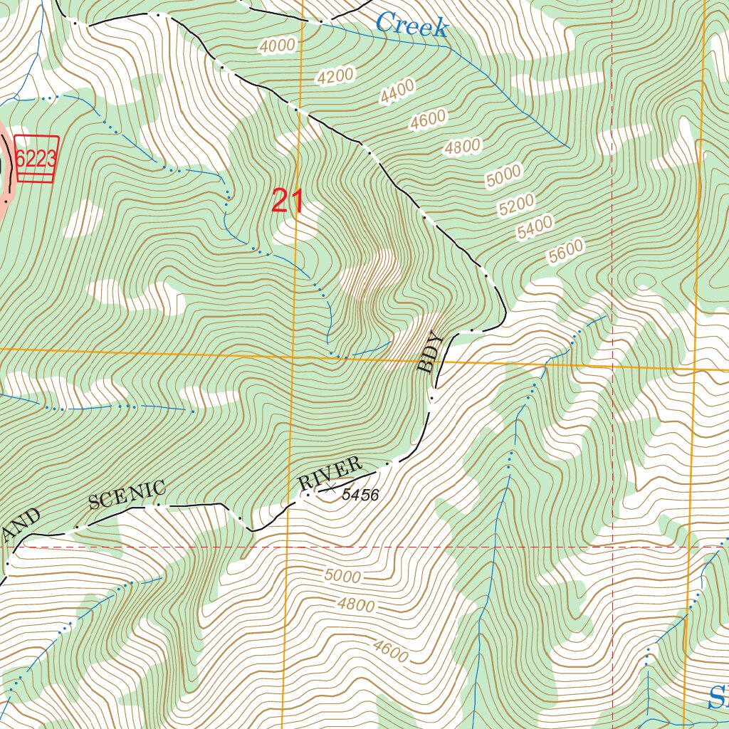 Burnt Strip Mountain, ID FSTopo Legacy Map by US Forest Service - Topo ...