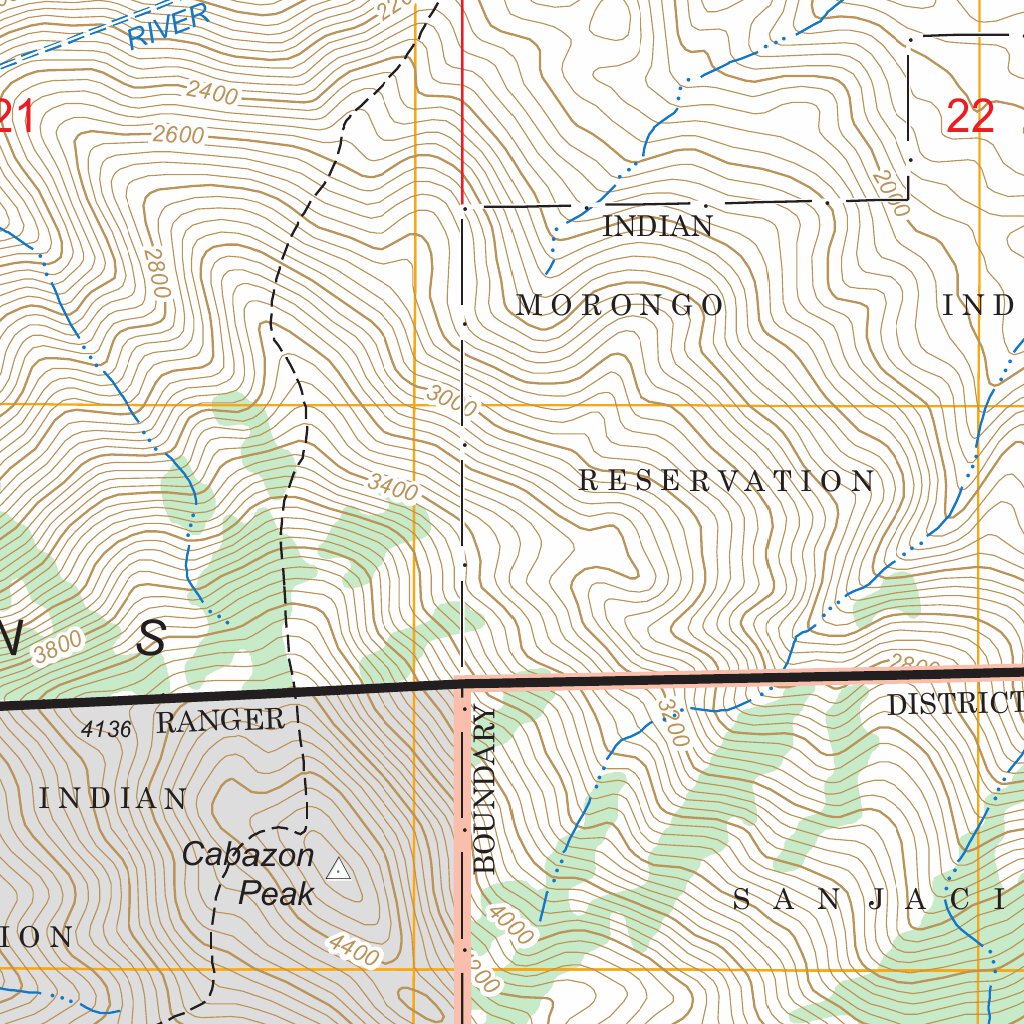 Cabazon, CA FSTopo Legacy Map by US Forest Service - Topo | Avenza Maps