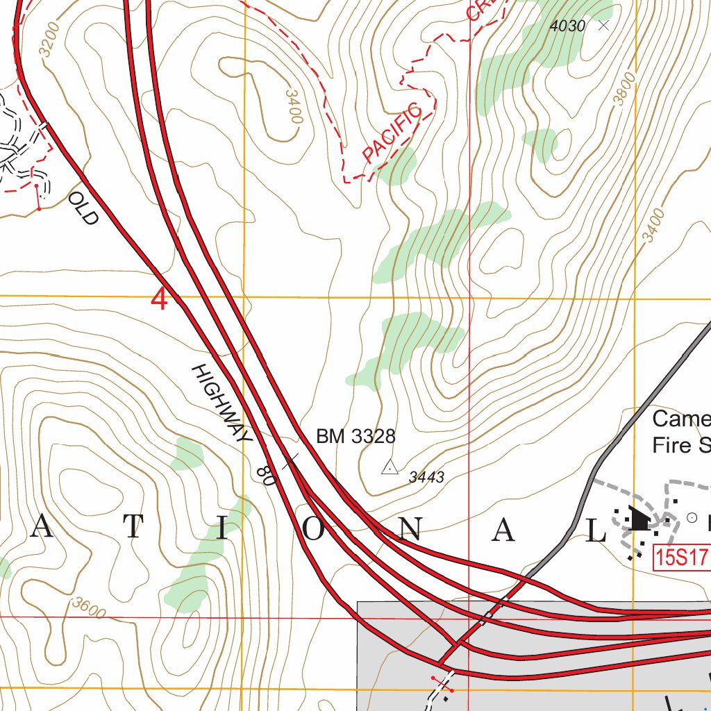Cameron Corners, CA FSTopo Legacy Map by US Forest Service - Topo ...