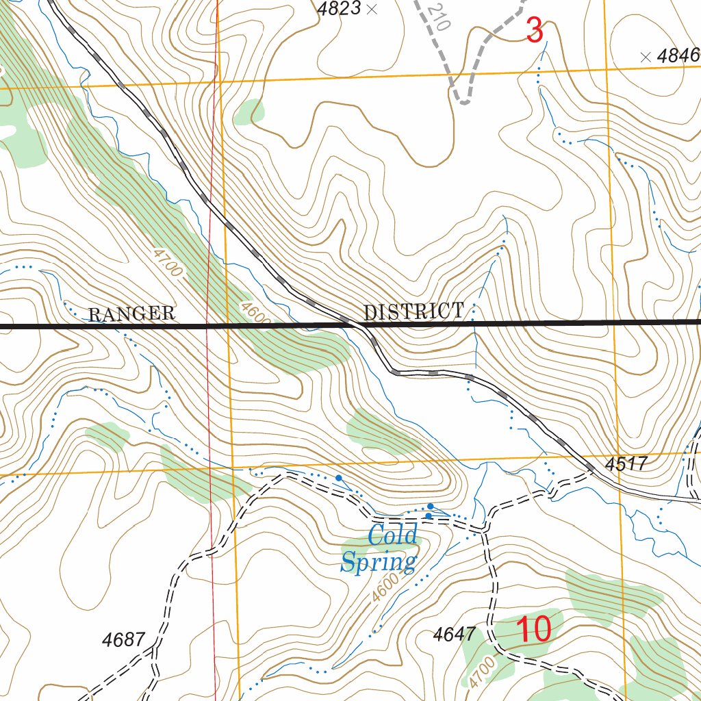 Camp Currey Spring, OR FSTopo Legacy Map by US Forest Service - Topo ...