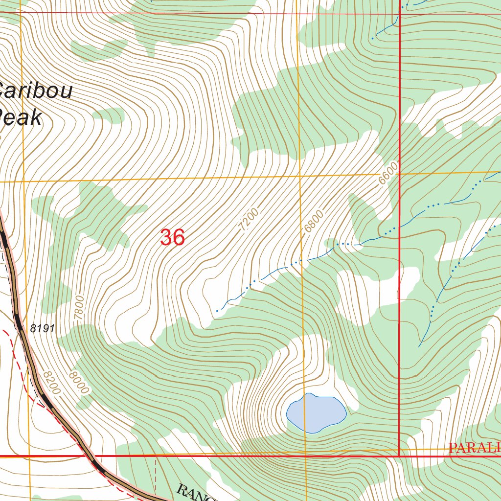 Caribou Peak, MT FSTopo Legacy Map by US Forest Service - Topo | Avenza ...