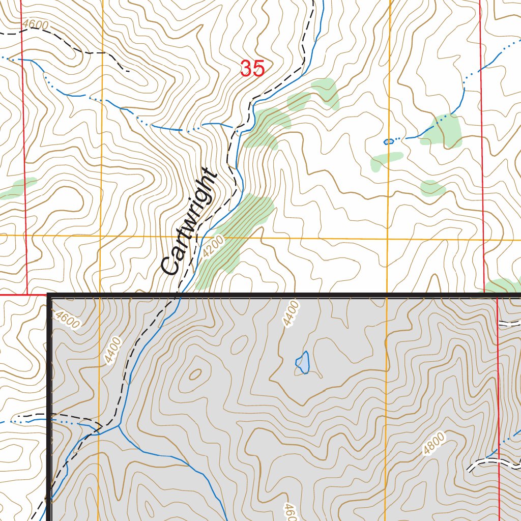 Cartwright Canyon, ID FSTopo Legacy Map by US Forest Service - Topo ...