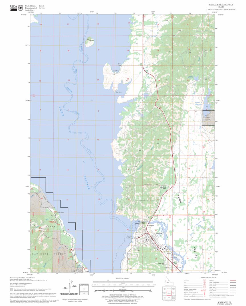 Cascade, ID FSTopo Legacy Map by US Forest Service - Topo | Avenza Maps