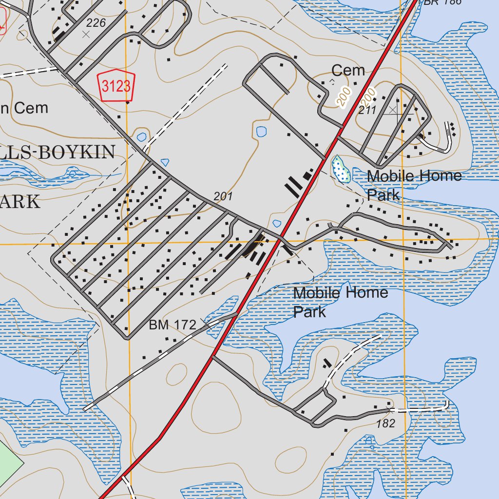 Cassells-Boykin Park, TX FSTopo Legacy Map by US Forest Service - Topo ...