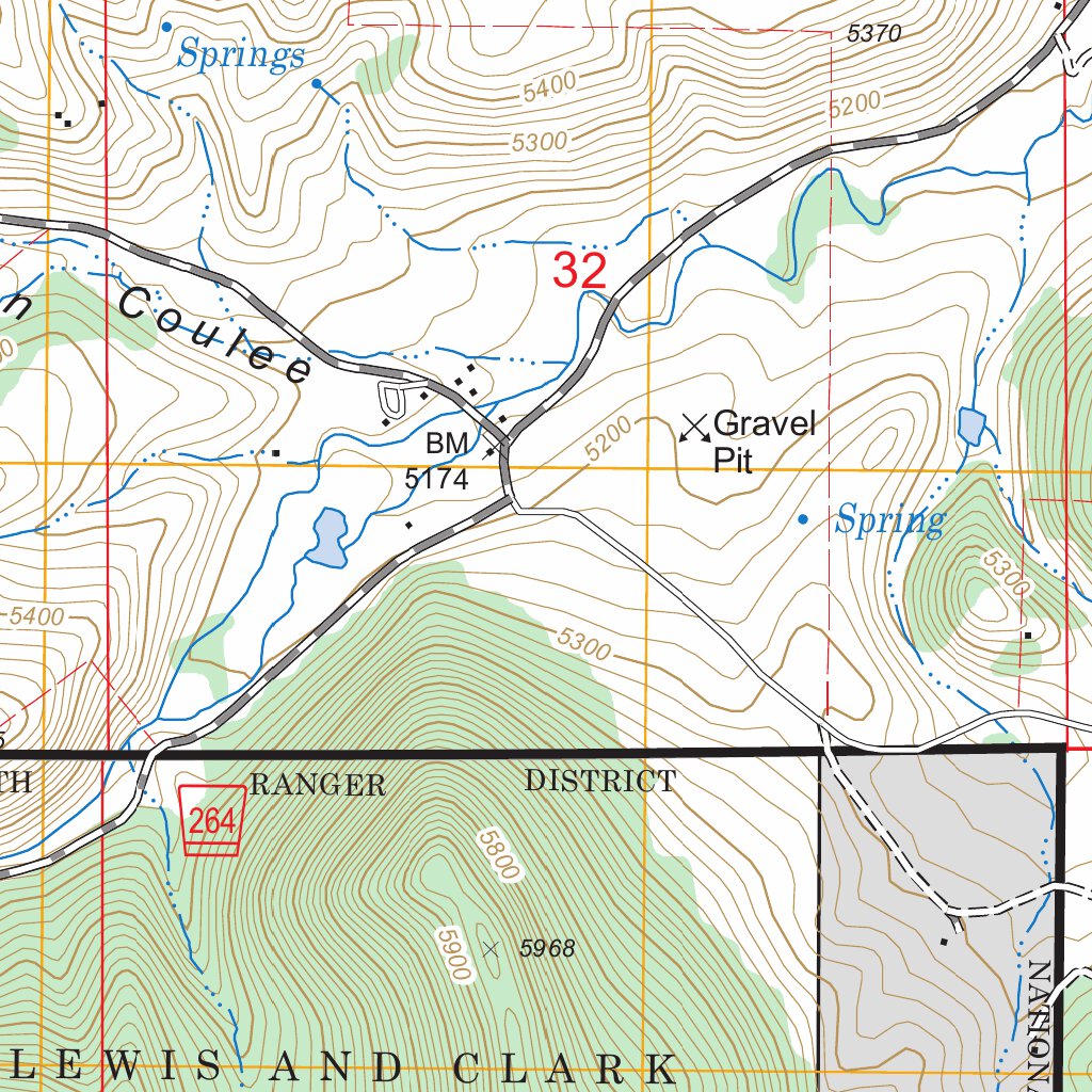 Cayuse Basin, MT FSTopo Legacy Map by US Forest Service - Topo | Avenza ...