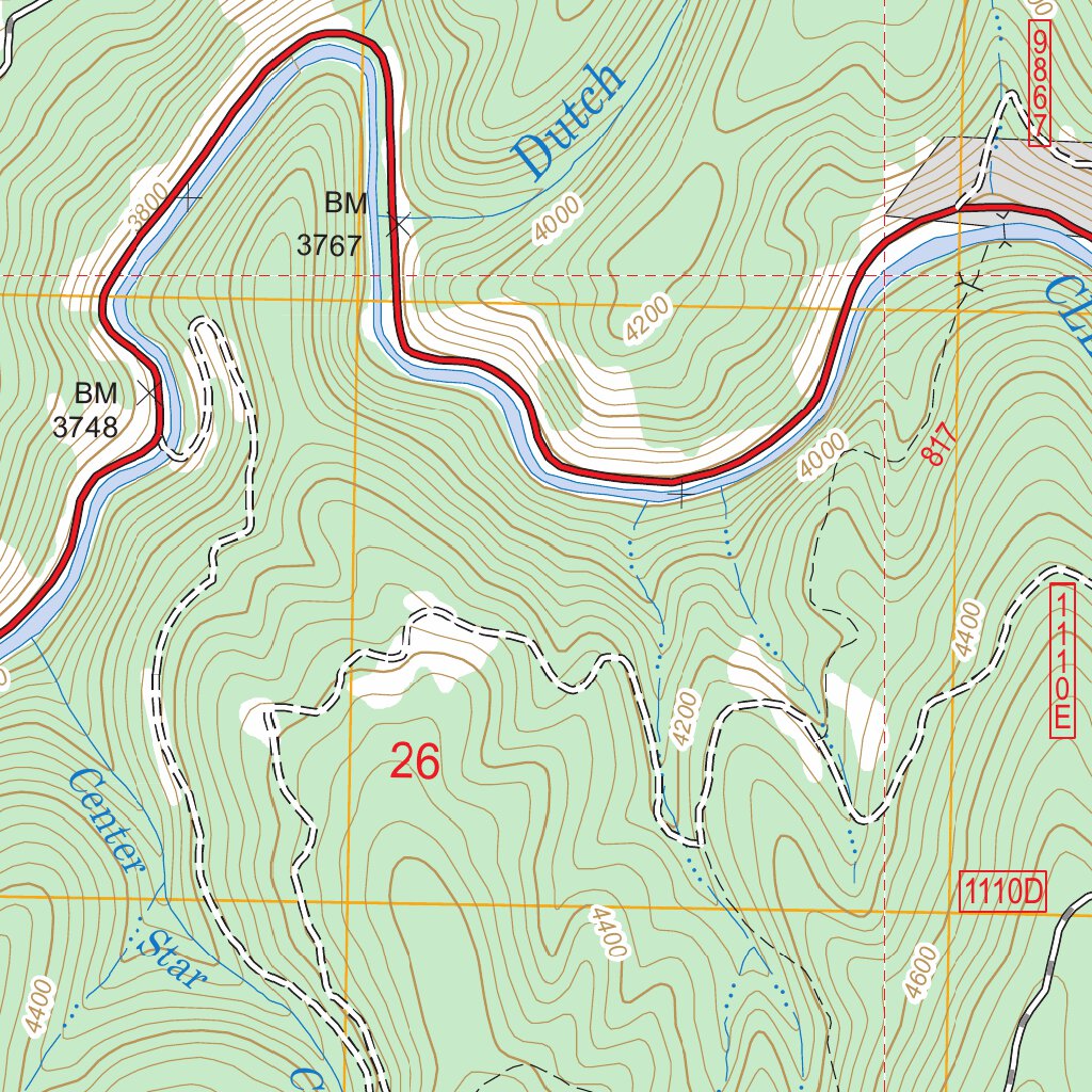 Center Star Mountain, ID FSTopo Legacy Map by US Forest Service - Topo ...