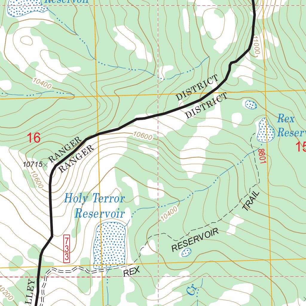 Chalk Mountain, CO FSTopo Legacy Map by US Forest Service - Topo ...