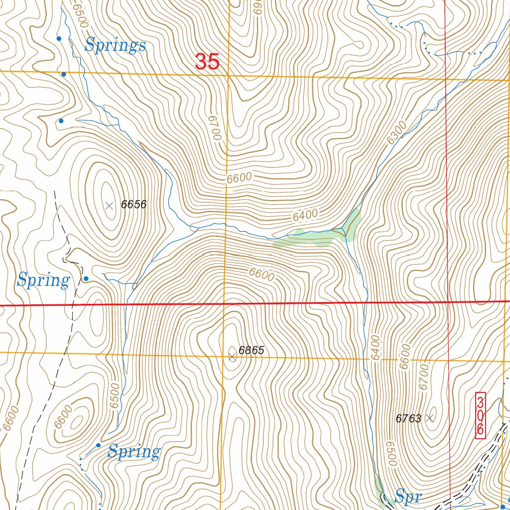 Charleston Reservoir, NV FSTopo Legacy Map by US Forest Service - Topo ...