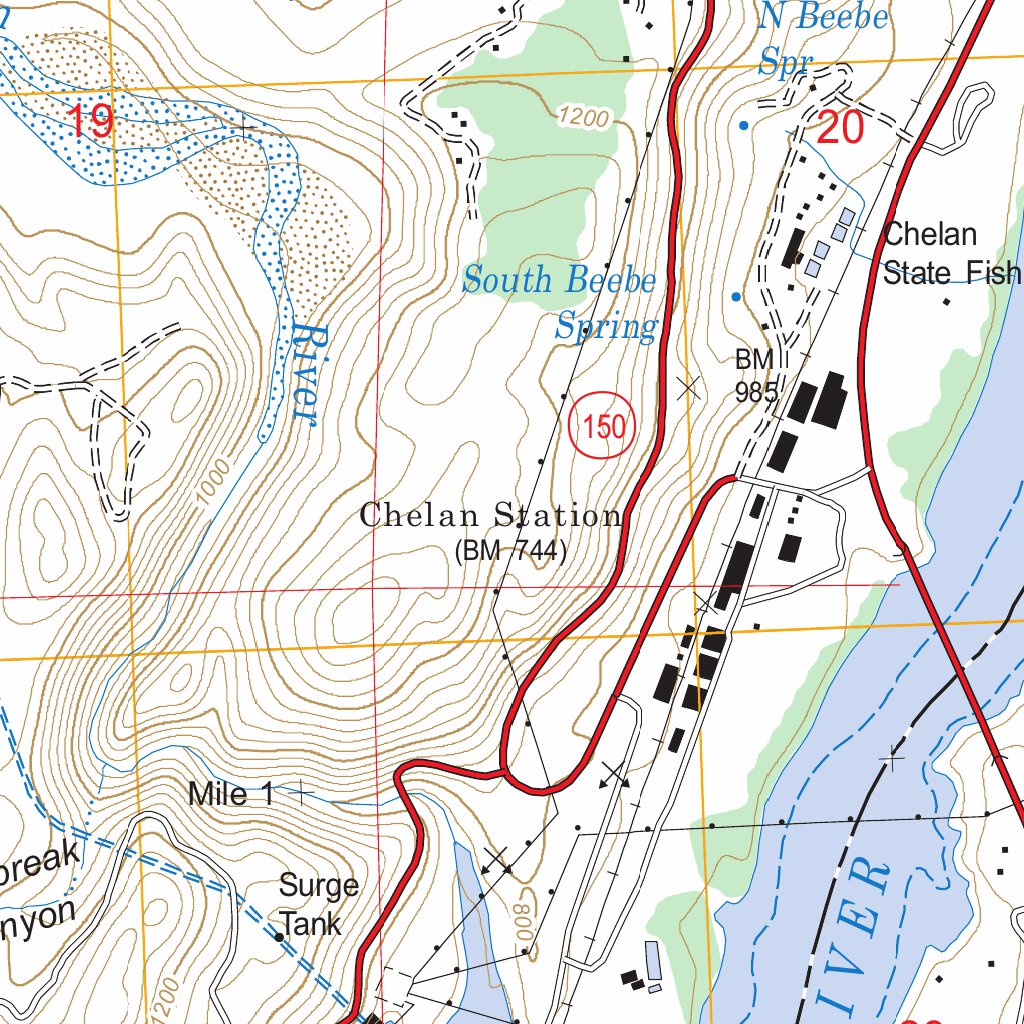 Chelan Falls, WA FSTopo Legacy Map by US Forest Service - Topo | Avenza ...