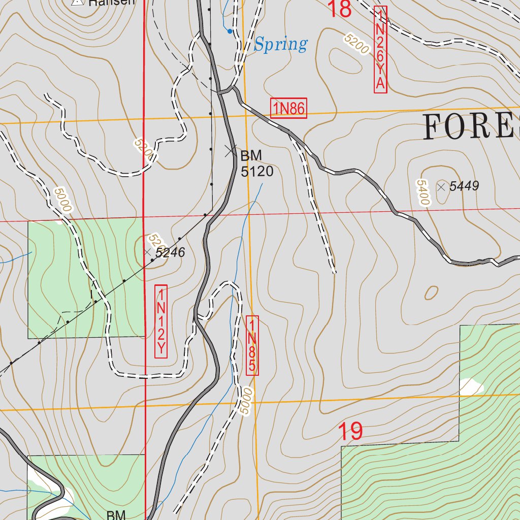 Cherry Lake South, CA FSTopo Legacy Map by US Forest Service - Topo ...