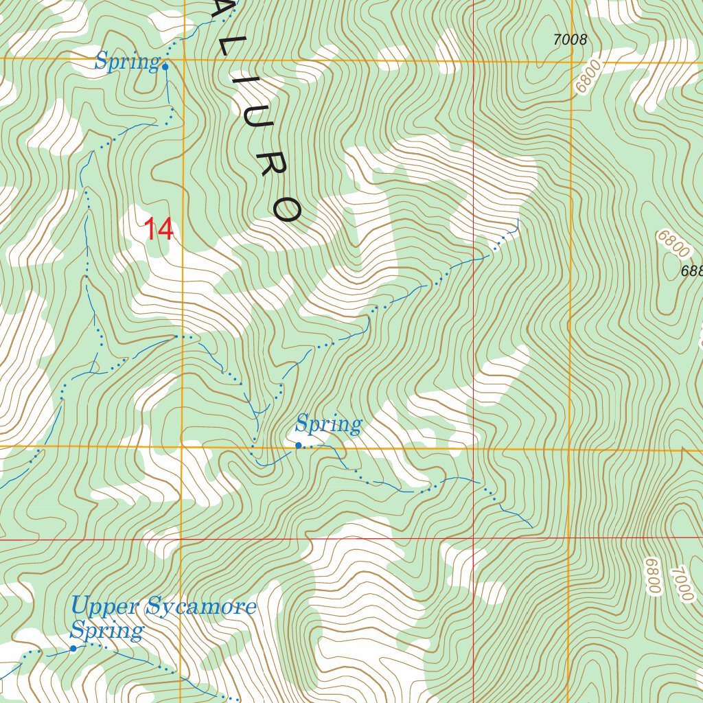 Cherry Spring Peak, AZ FSTopo Legacy Map by US Forest Service - Topo ...