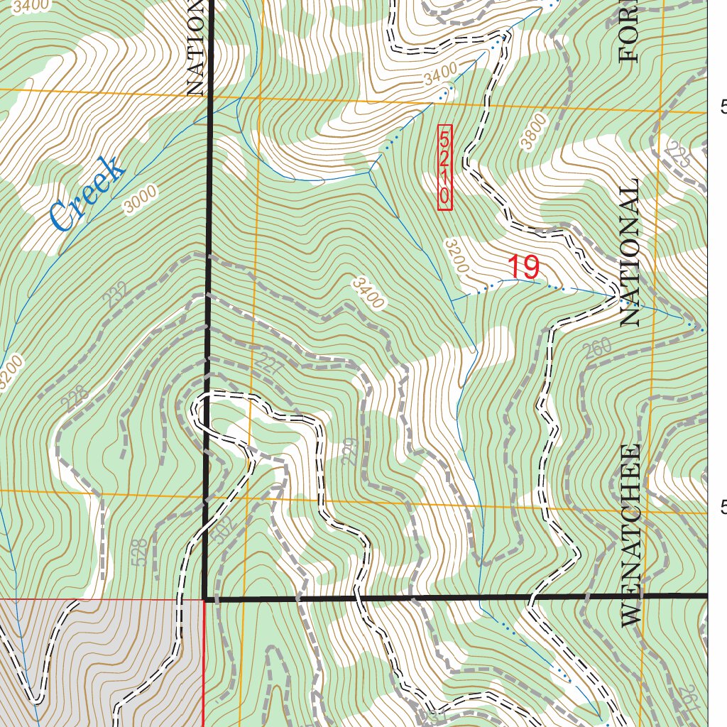 Chumstick Mountain, WA FSTopo Legacy Map by US Forest Service - Topo ...