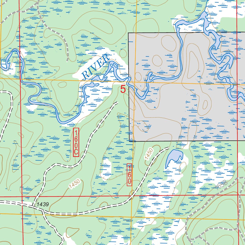 Clam Lake SW, WI FSTopo Legacy Map by US Forest Service - Topo | Avenza ...