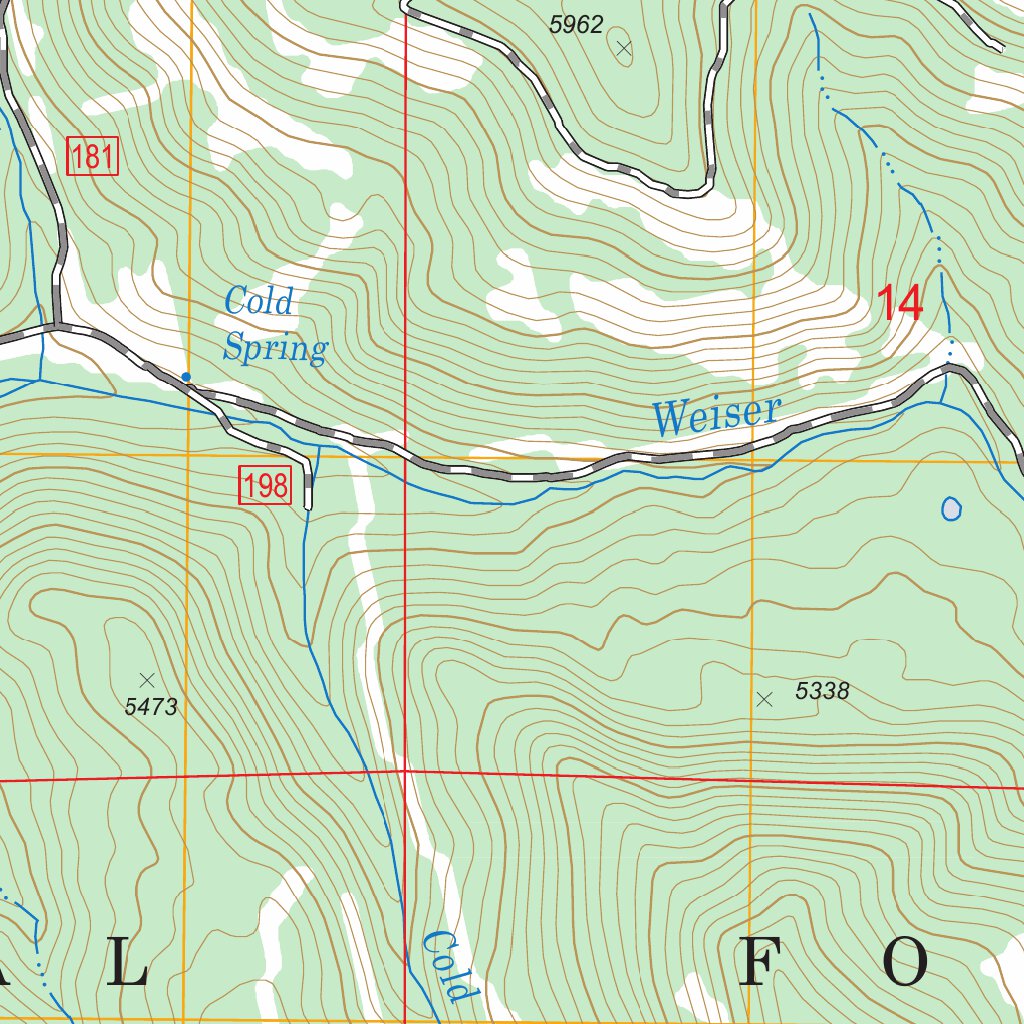 Cold Spring Summit, ID FSTopo Legacy Map by US Forest Service - Topo ...