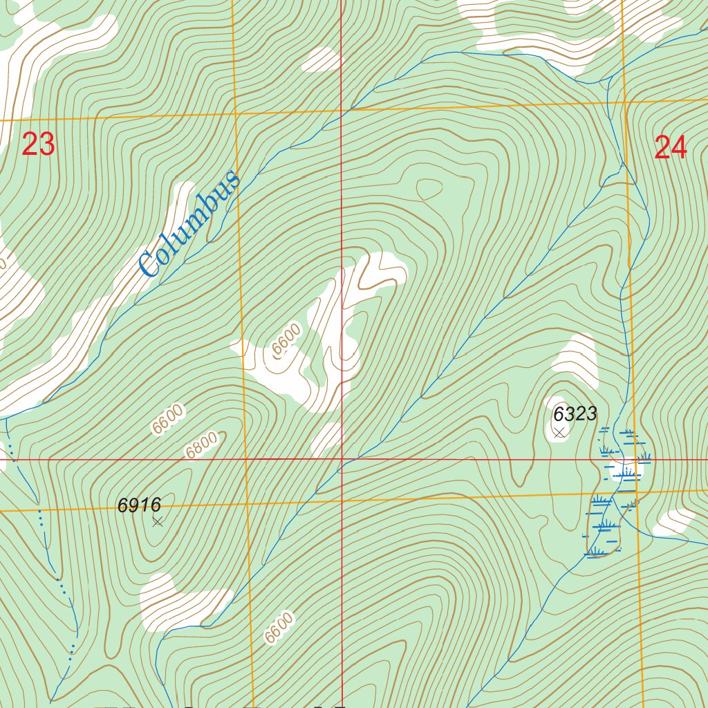Columbus Peak, WY FSTopo Legacy Map by US Forest Service - Topo ...