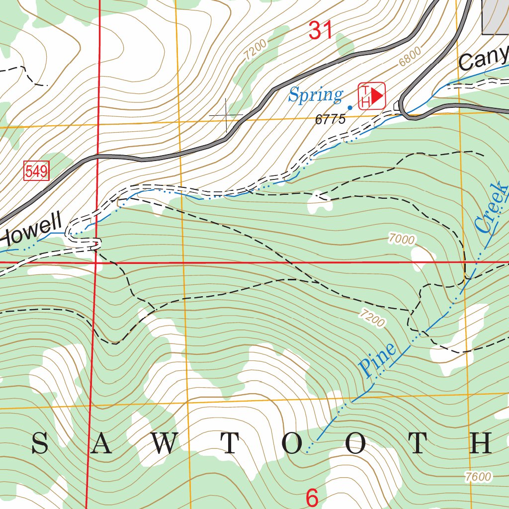Connor Ridge, ID FSTopo Legacy Map by US Forest Service - Topo | Avenza ...