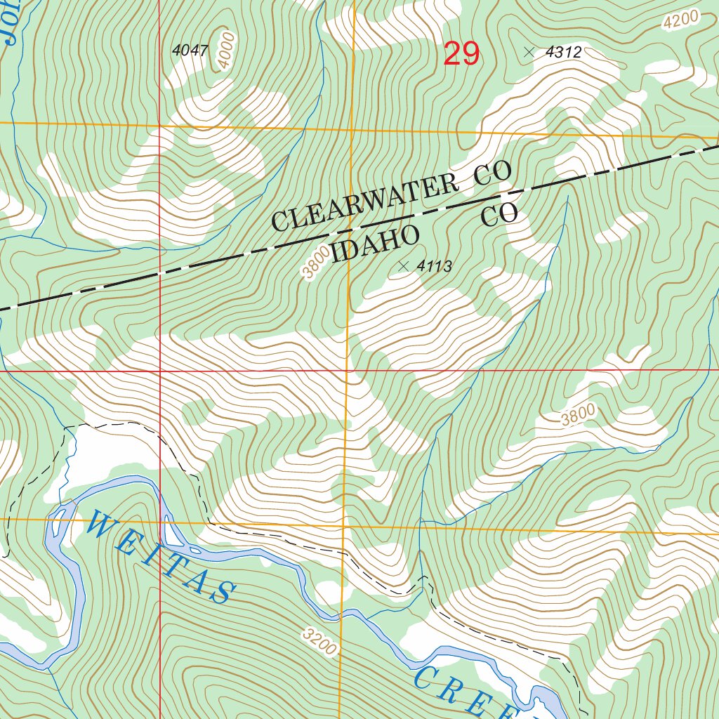 Cook Mountain, ID FSTopo Legacy Map by US Forest Service - Topo ...