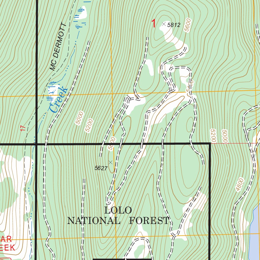 Coopers Lake, MT FSTopo Legacy Map by US Forest Service - Topo | Avenza ...