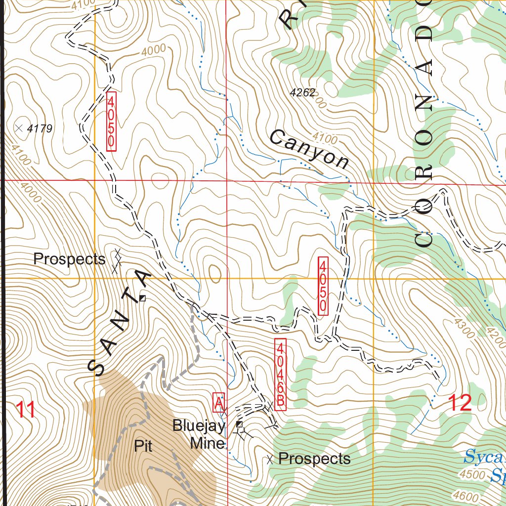 Corona De Tucson, AZ FSTopo Legacy Map by US Forest Service - Topo ...