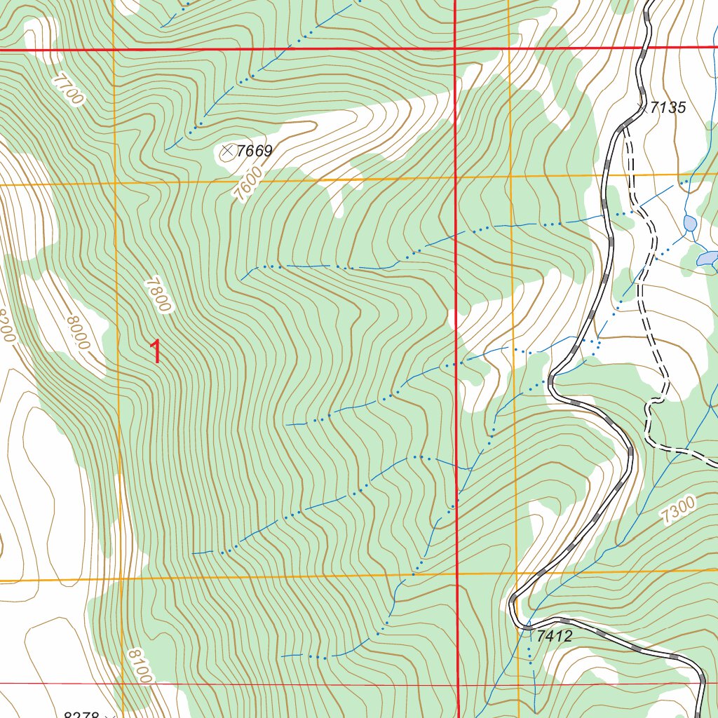 Corral Creek, MT - ID FSTopo Legacy Map by US Forest Service - Topo ...