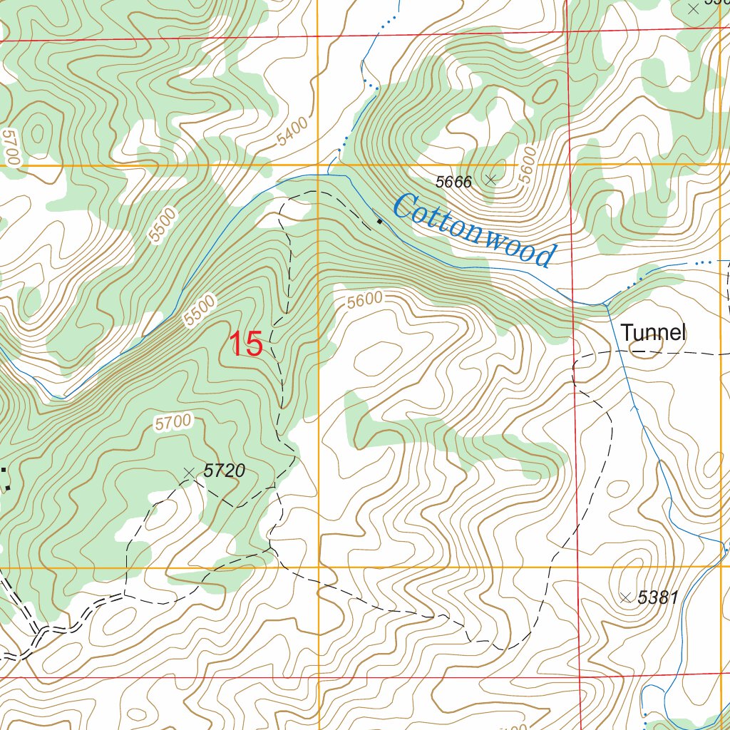Cottonwood Falls, WY FSTopo Legacy Map by US Forest Service - Topo ...