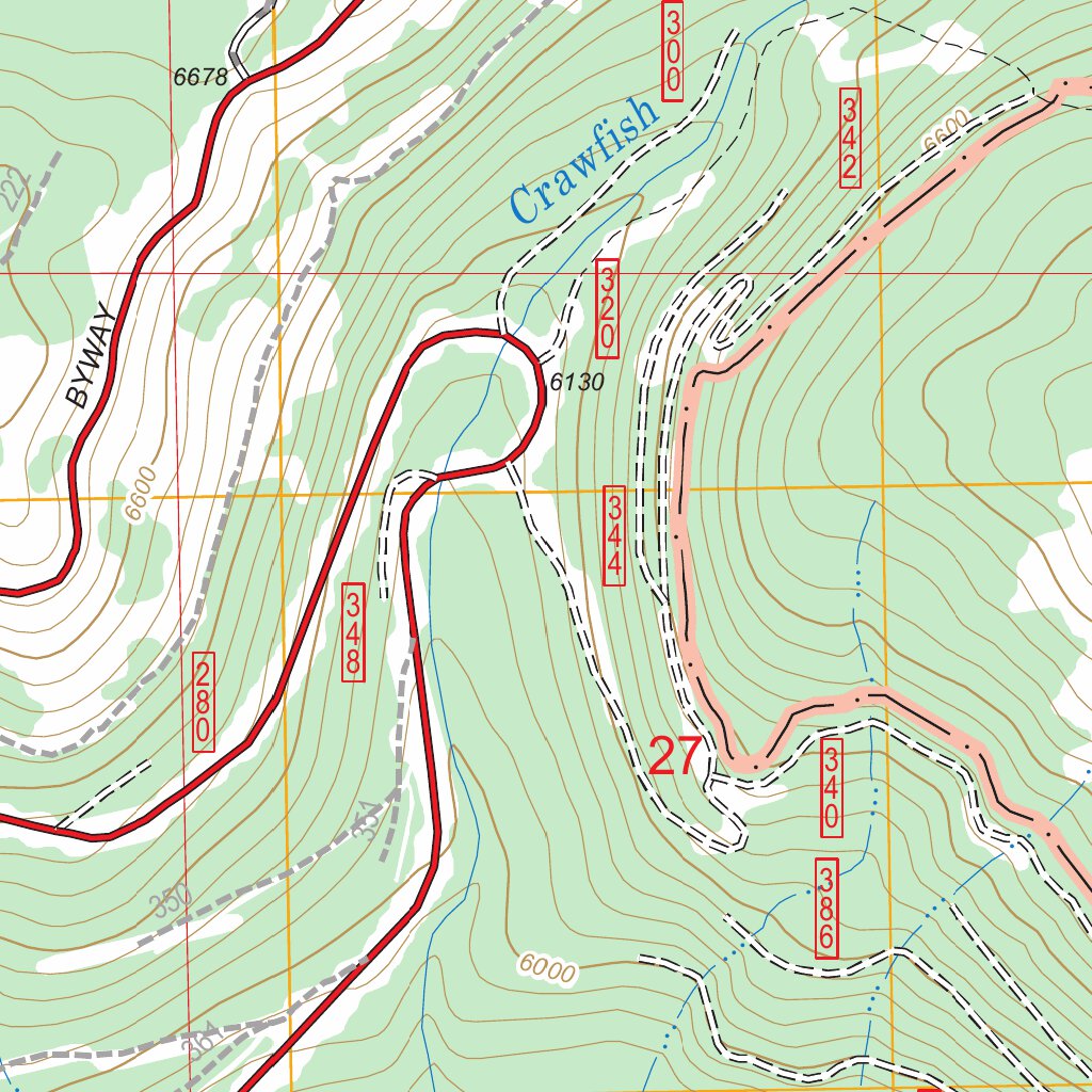 Crawfish Lake, OR FSTopo Legacy Map by US Forest Service - Topo ...