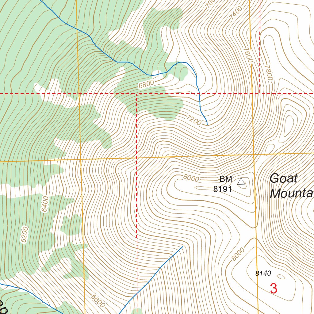 Crescent Cliff, MT FSTopo Legacy Map by US Forest Service - Topo ...