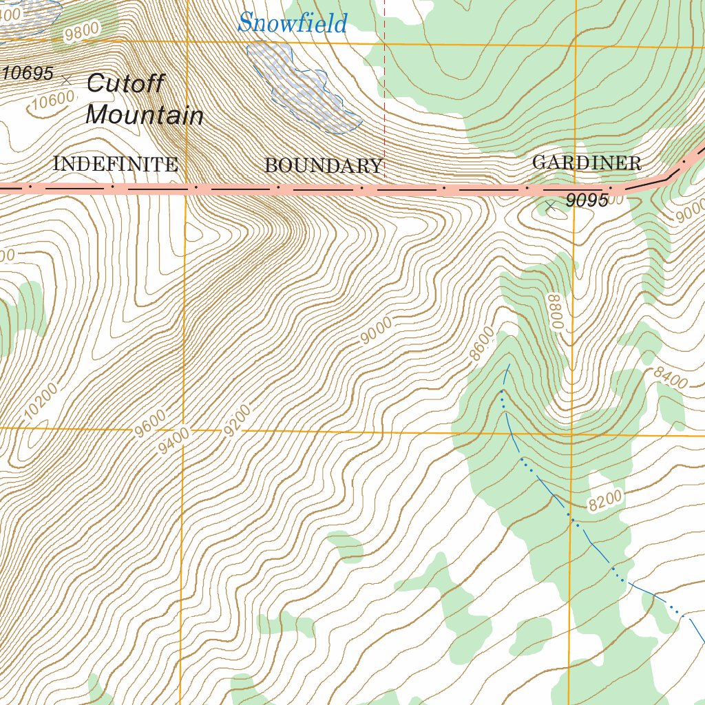 Cutoff Mountain, MT - WY FSTopo Legacy Map by US Forest Service - Topo ...