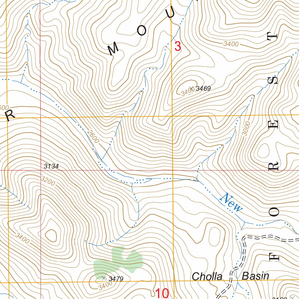 Daisy Mountain, AZ FSTopo Legacy Map by US Forest Service - Topo ...