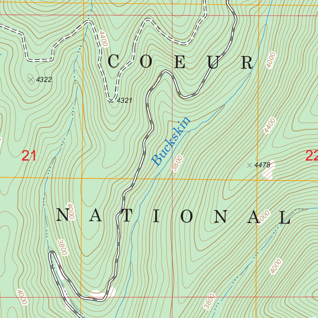 Derr Point, ID FSTopo Legacy Map by US Forest Service - Topo | Avenza Maps