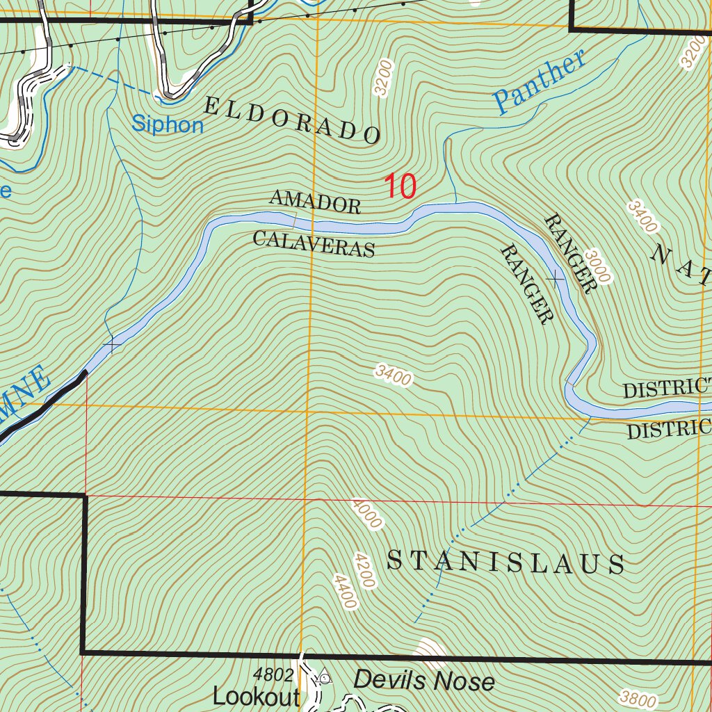 Devils Nose, CA FSTopo Legacy Map by US Forest Service - Topo | Avenza Maps